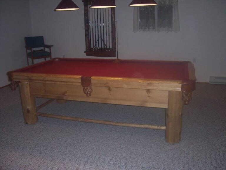 Pine Pool Table - Custom Manufacture of Table Games