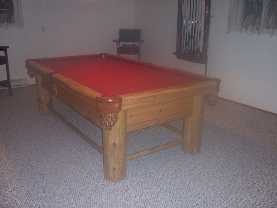 Pine Pool Table - Custom Manufacture of Table Games
