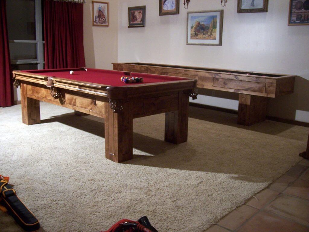 Matching Pool Table and Shuffleboard Table | Custom Manufacture of ...