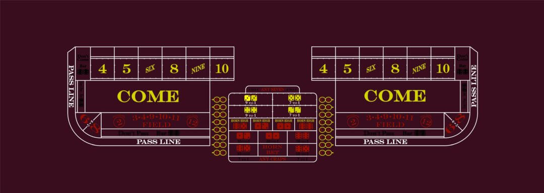 6′ Party Style Craps Table - Custom Manufacture of Table Games
