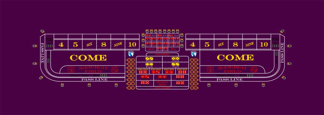 6′ Party Style Craps Table - Custom Manufacture of Table Games