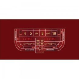 Single Dealer Craps Layout Burgundy 6 Foot to 8 Foot - Custom ...